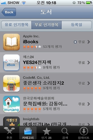 예스24, 아이폰용 전자책 앱 ‘YES24 eBook’ 국내 인터넷 서점 전자책 앱 ‘1위’ - 뉴스와이어